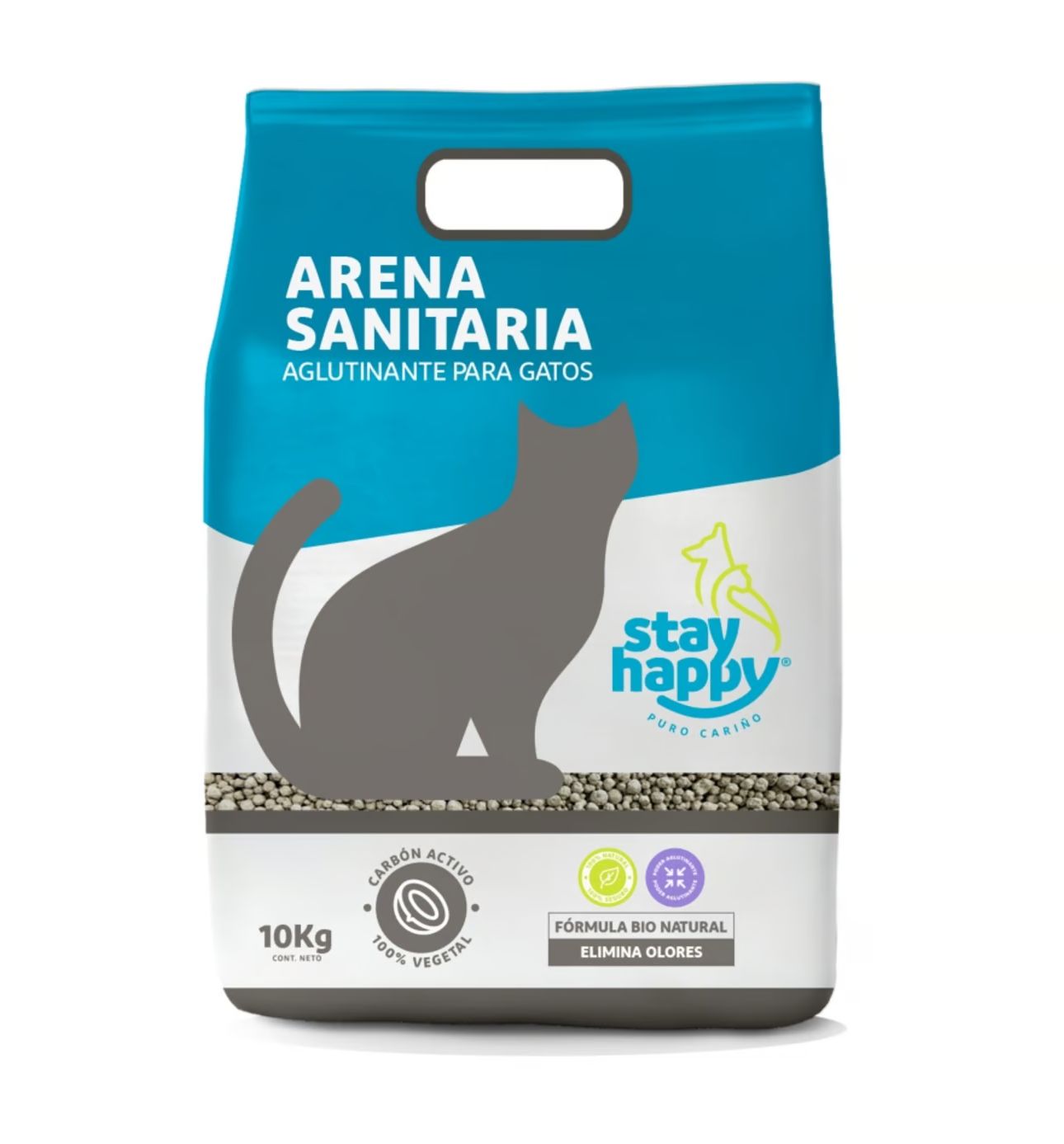 ARENA STAY HAPPY CARBON ACTIVO 10 KG - economizoo.cl